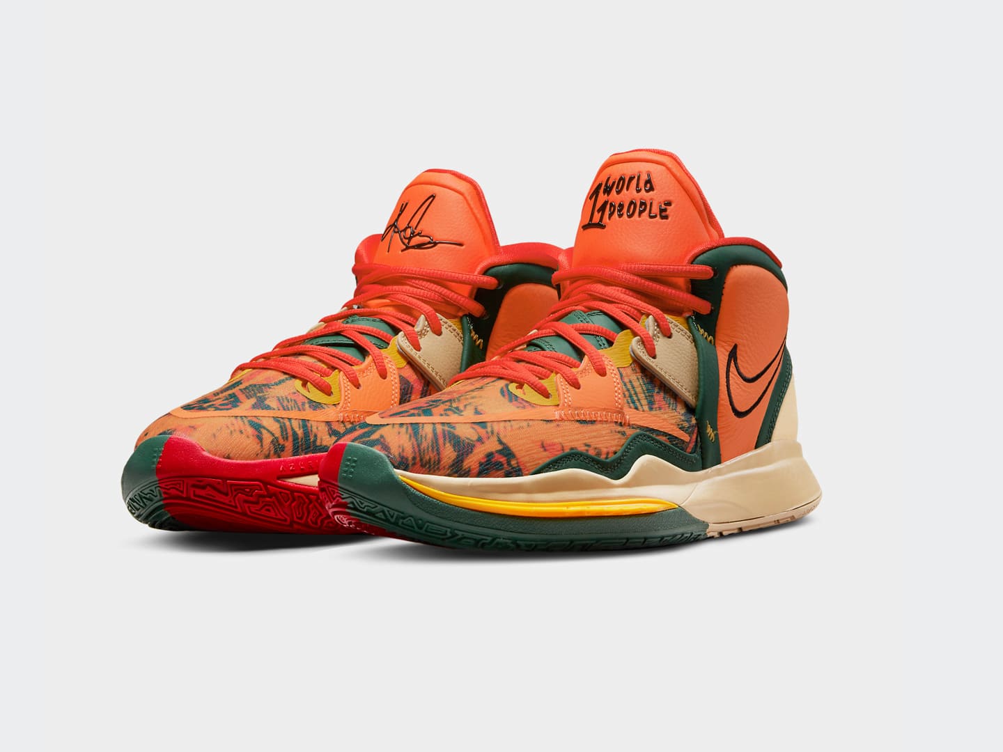 Nike Kyrie Infinity "1 World 1 People" / safety orange, gorge green ...